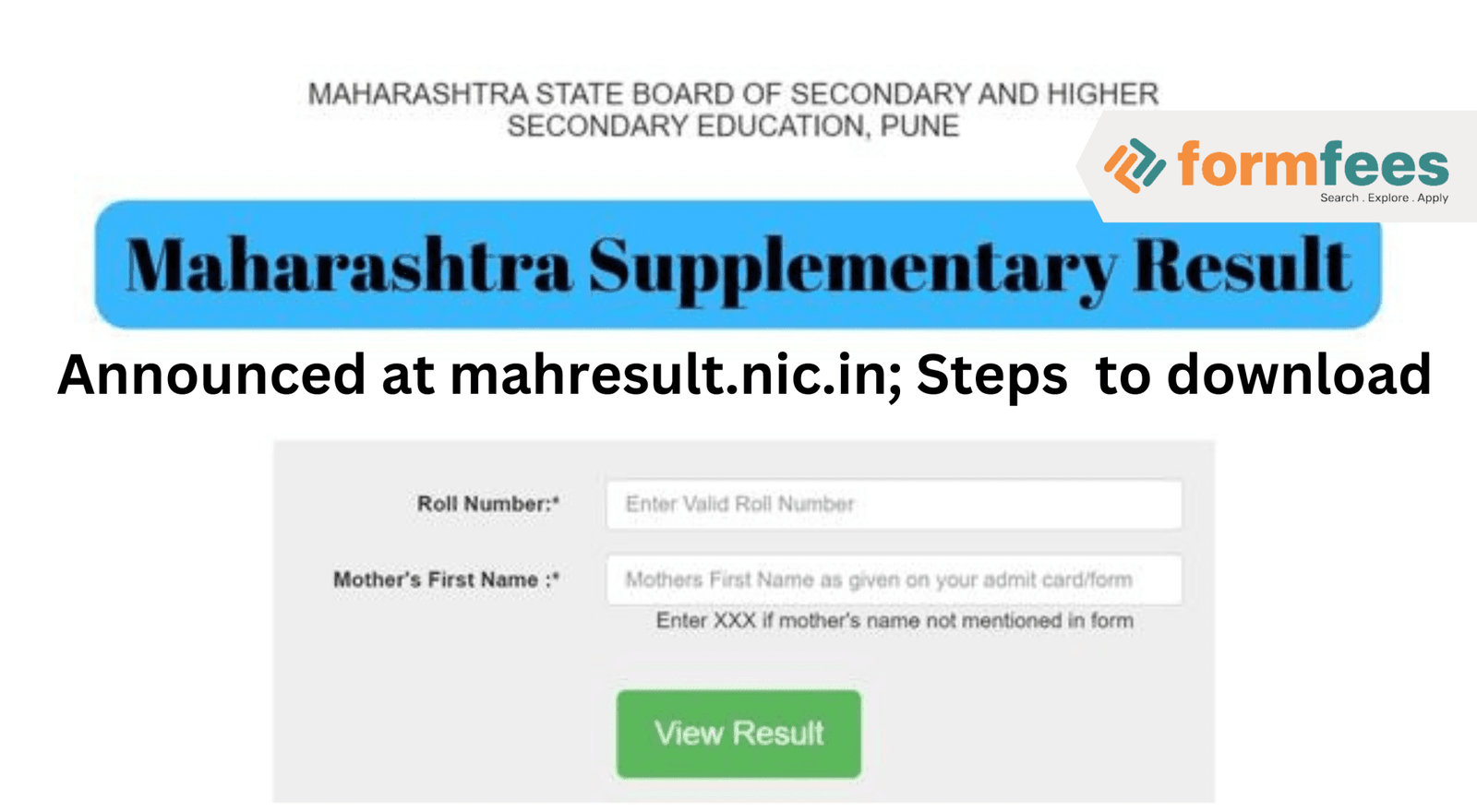 Maharashtra HSC, SSC supplementary Results 2023 Announced At mahresult.nic.in, Steps to Download ...