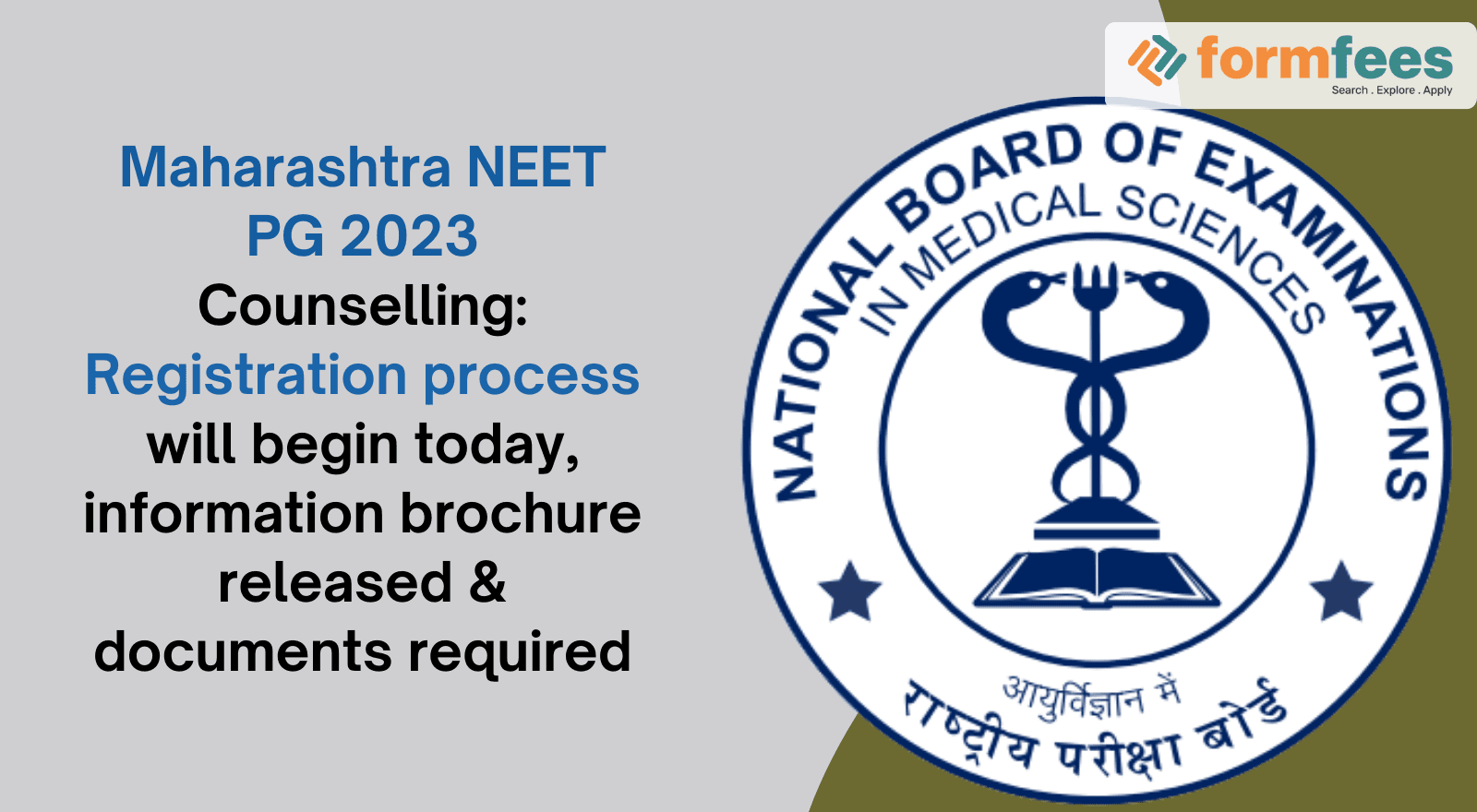 Maharashtra NEET PG 2023 Counselling: Registration process will begin ...
