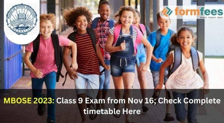 MBOSE 2023: Class 9 Exam From Nov 16; Check Complete Timetable Here – Formfees