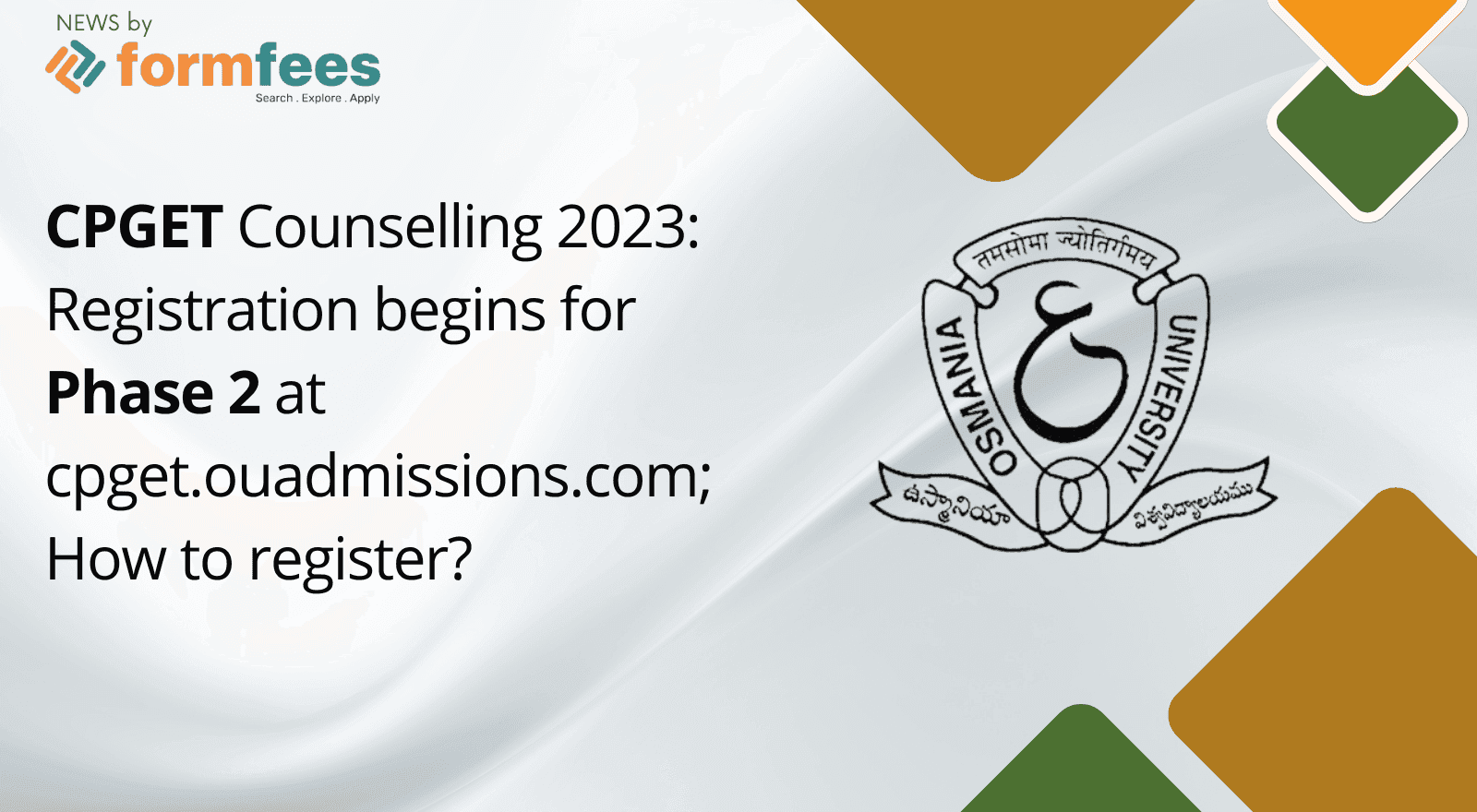 CPGET Counselling 2023: Registration begins for Phase 2 at cpget ...