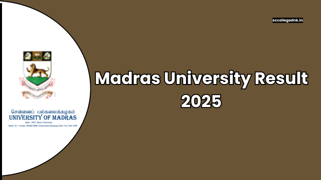 Madras University Result 2025 as Marksheet, Release Soon @unom.ac.in ...