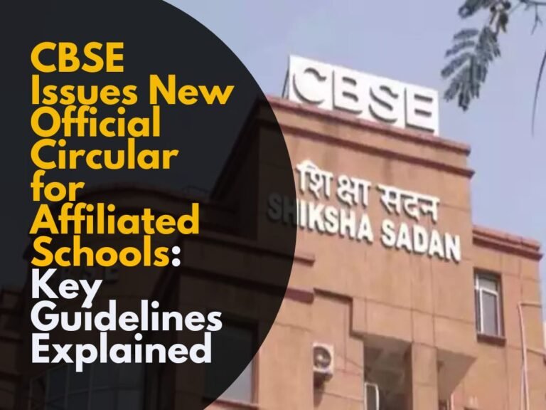 CBSE Issues New Official Circular for Affiliated Schools: Key ...