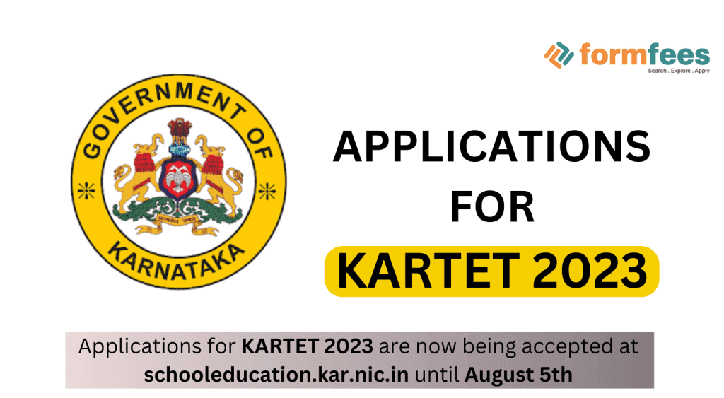 Applications for KARTET 2023 are now being accepted at schooleducation.kar.nic.in until August ...