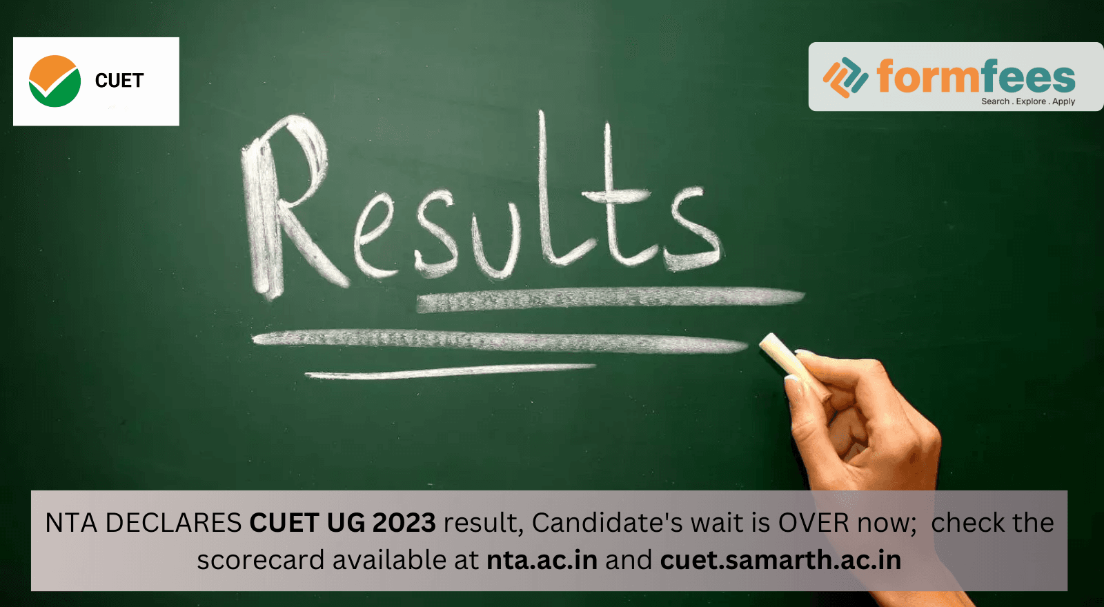 NTA DECLARES CUET UG 2023 result, Candidates’ wait is OVER now; check ...