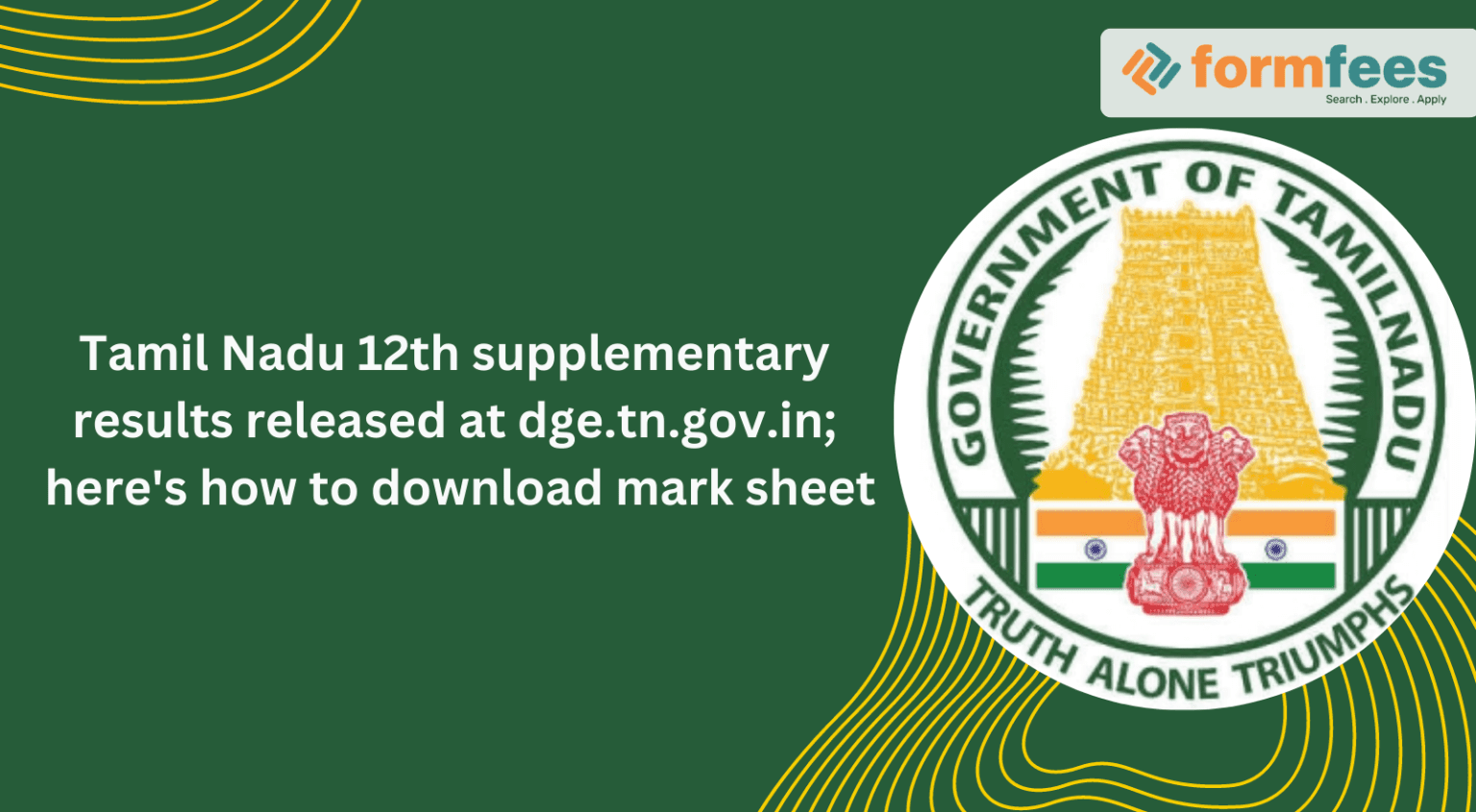 Tamil Nadu 12th supplementary results released at dge.tn.gov.in; here’s ...